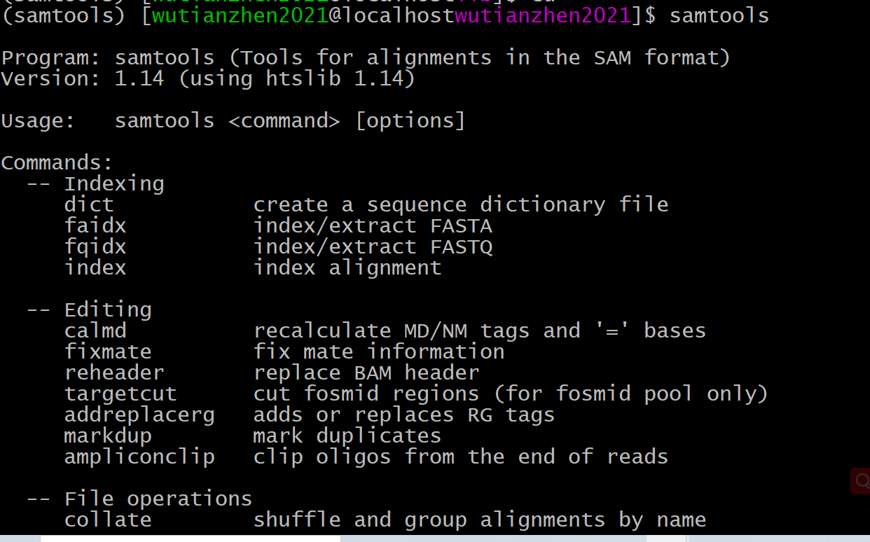 conda安装samtools时报错 | TianzhenWu' Blog